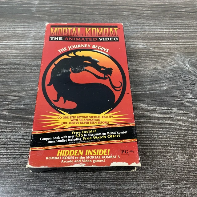 VINTAGE MORTAL KOMBAT The Animated Video VHS 1995 New Line Home Video ...