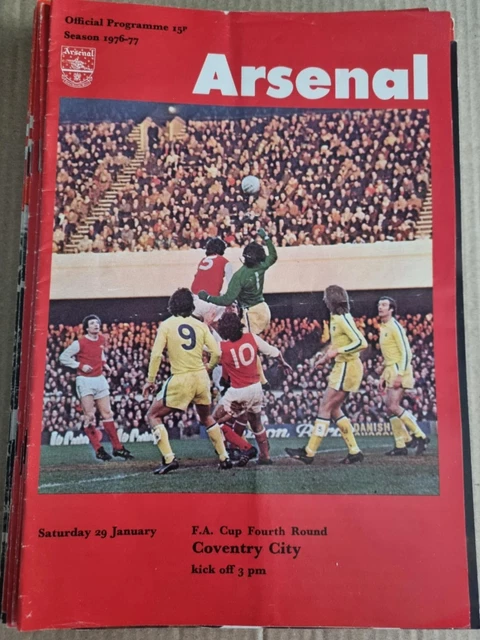 ARSENAL V COVENTRY FA Cup 1977 £2.22 - PicClick UK