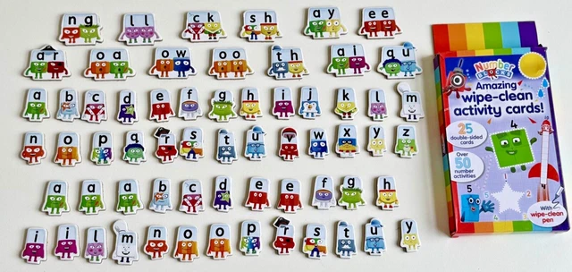 ALPHABLOCKS 63 LETTER Phonics Tile Set & Numberblocks Activity Cards ...