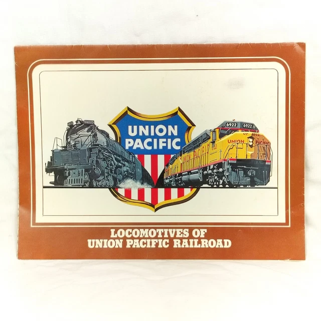 LOCOMOTIVES OF UNION Pacific Railroad Fold Out Poster, 70's Trains 35 1 ...