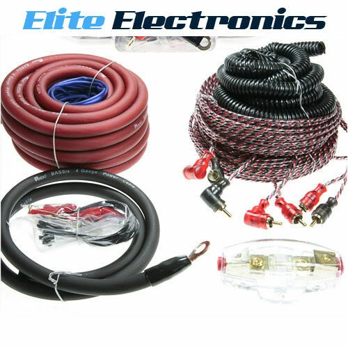 AERPRO BSX404 4-CHANNEL 4 Awg Gauge 650W Installation Wiring Kit Car ...