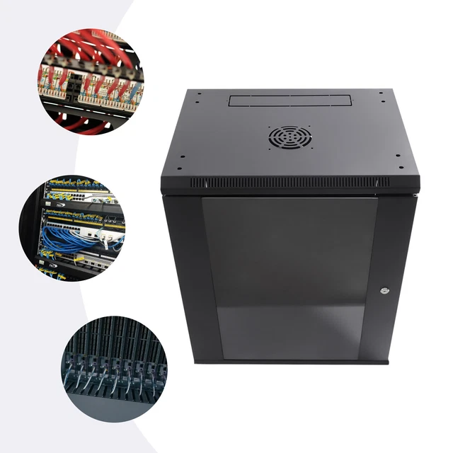15U NETWORK SERVER Wall Mount Cabinet Enclosure Data Bank Router Rack ...