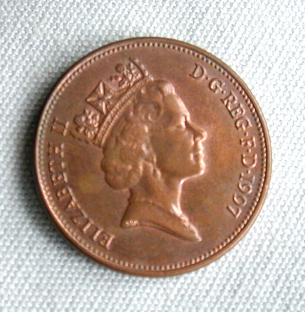 TWO PENCE 1997 UK GB Queen Elizabeth II - 2 Penny Tuppence Coin $2.11 ...
