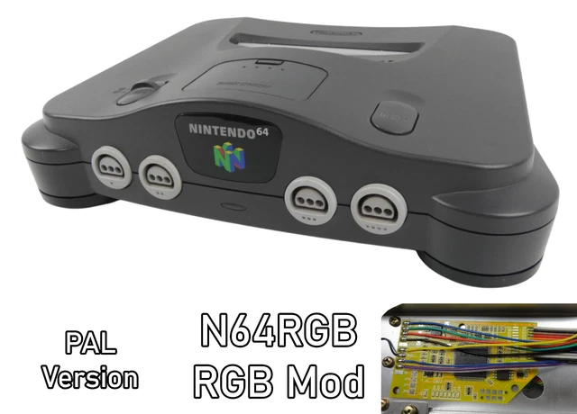 NINTENDO 64 MIT RGB Mod & Deblur Feature N64 PAL Version N64RGB ...