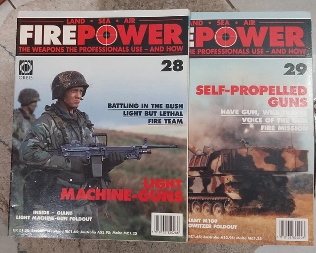 FIRE POWER MAGAZINE 1990s The Weapons Air Land & Sea Weekly Issue 28,29 ...
