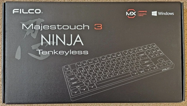 NEW FILCO MAJESTOUCH 3 NINJA Tenkeyless Keyboard - US layout - PBT caps ...