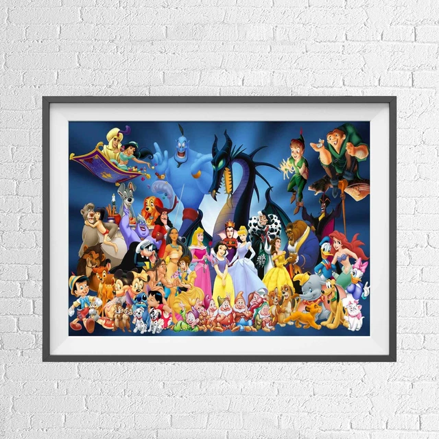 DISNEY ANIMATION PRINCESS CHARACTERS POSTER PICTURE PRINT Sizes A5 to ...
