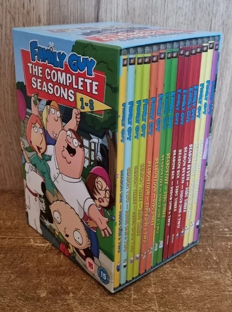 FAMILY GUY DVD Box Set 2009 Complete Season 1-8 + Uncovered Cert 15 Macfarlane £8.49 - PicClick UK