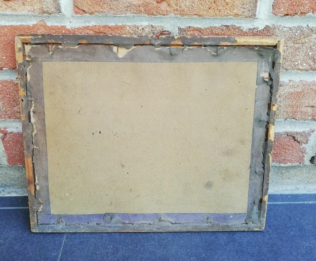 ANTIQUE FRAME WOODEN And Plaster Cast 32 CM On 26 CM Vintage ...