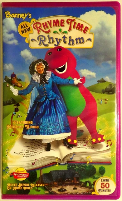BARNEY'S RHYME TIME Rhythm avec coquille de palourdes mère oie VHS 1999 ...