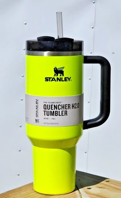 NEW AUTHENTIC STANLEY NEON YELLOW Quencher H2.0 Tumbler | 40 OZ - FAST ...