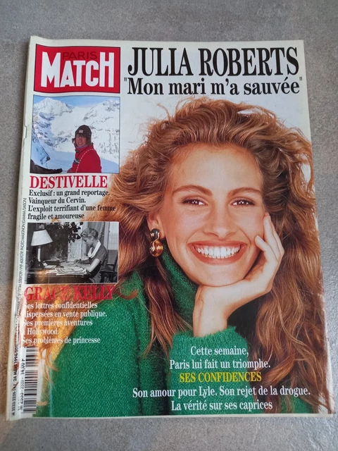PARIS MATCH N°2339 24/03/1994 Julia Roberts Grace Kelly Destivelle L33 EUR 3,50 - PicClick FR