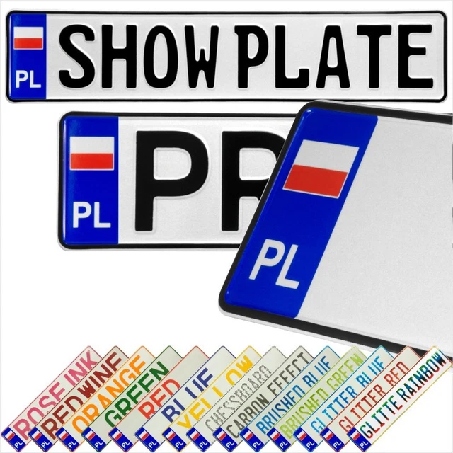 PL POLISH FLAG of Poland Pressed Metal Number Plates Replica Show ...