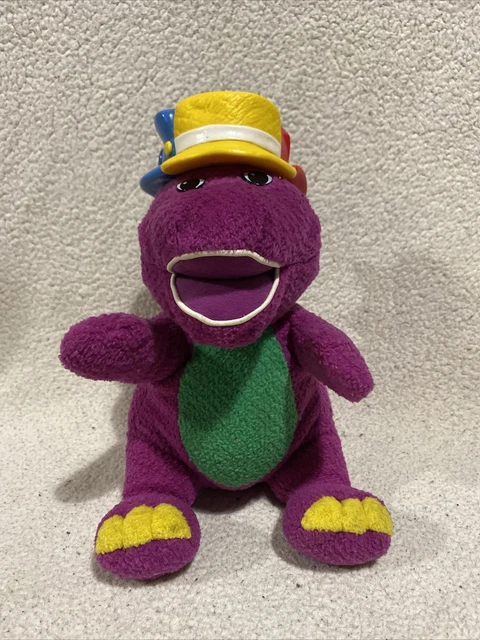 BARNEY PURPLE FIRE Hat Interactive Singing Talking Soft Toy Tested ...