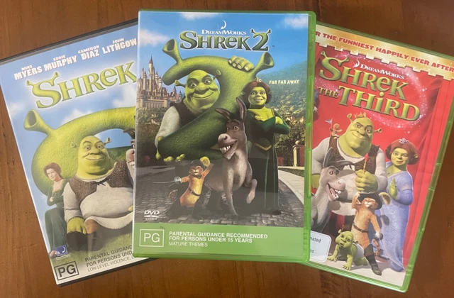 SHREK 1, 2 & 3 All Three Movies - BUNDLE - R:4 DVD 3 Discs FREE POST £9 ...