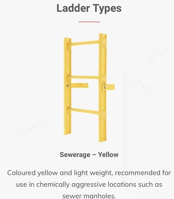 UNDERGROUND DRAINAGE SEWAGE Manhole Inspection Ladder Industrial ...