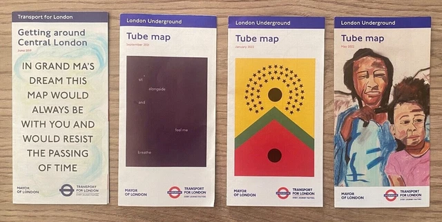LONDON UNDERGROUND TUBE Maps - 2019, 2022 £1.00 - PicClick UK