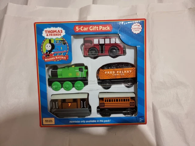 THOMAS THE TANK & Friends TRAIN 5 CAR GIFT PACK WOODEN NEW LEARNING ...