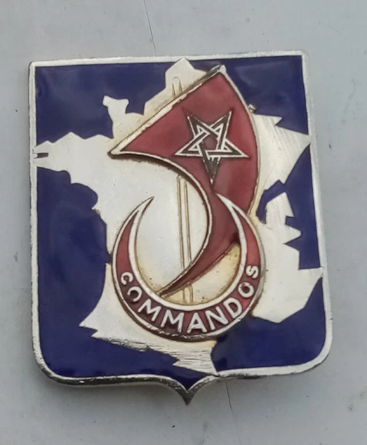 INSIGNE MILITAIRE COMMANDO D'AFRIQUE 30x40mm ARTHUS BERTRAND RARE TBE ...