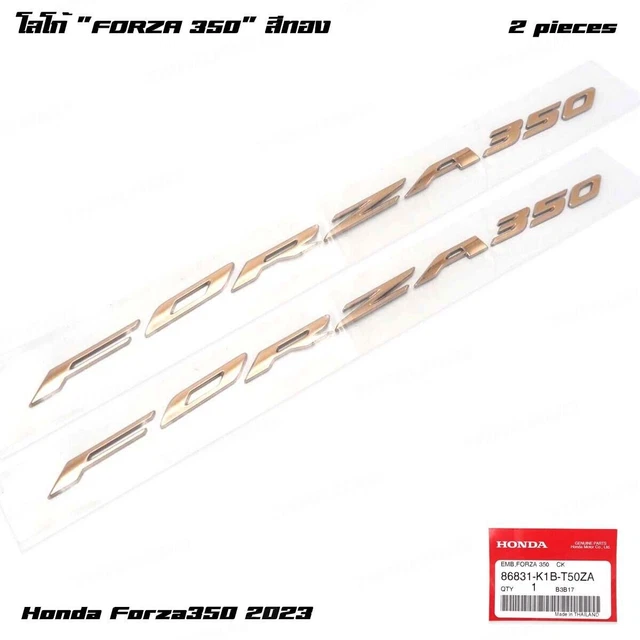 2X GOLD NEW Logo Side Emblem Decal For Honda Forza 350cc Facelift 2023 ...
