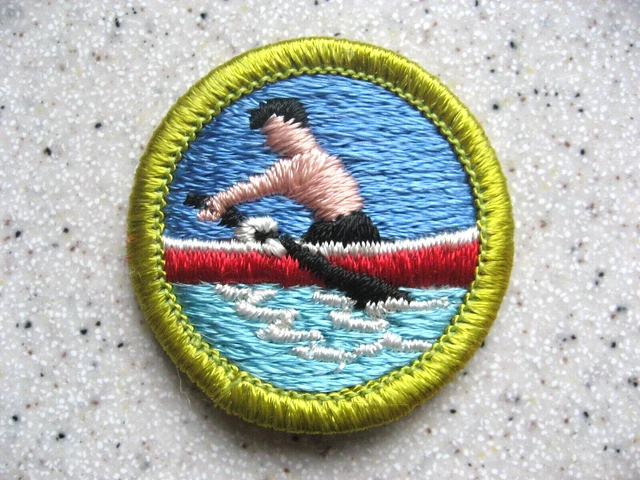 VINTAGE BOY SCOUTS of America BSA Rowing Merit Badge Patch - 1.5"D £3. ...