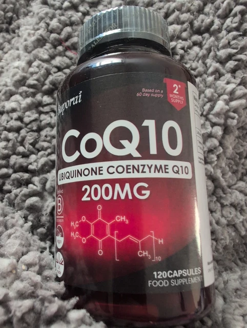COQ10 SUPPLEMENT 200MG - Co Enzyme CQ10 120 Vegan Capsules 100% Pure ...