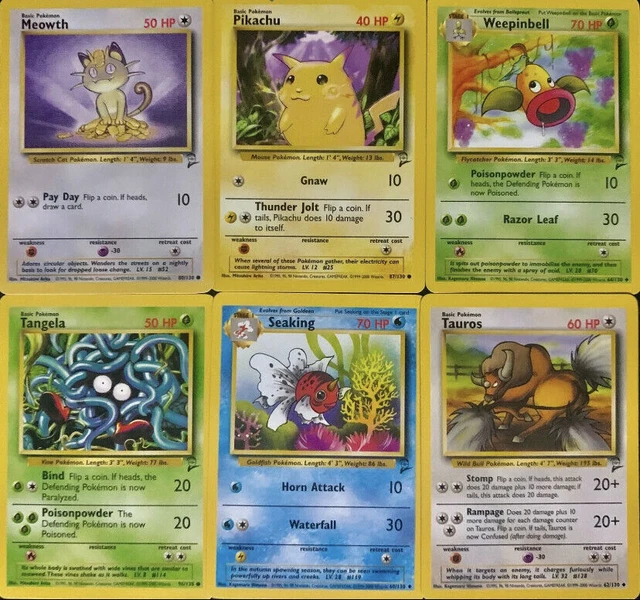 BASE SET 2 Pokemon Cards WOTC 2000 Rare Uncommon Common /130 You Choose Pikachu £3.29 - PicClick UK