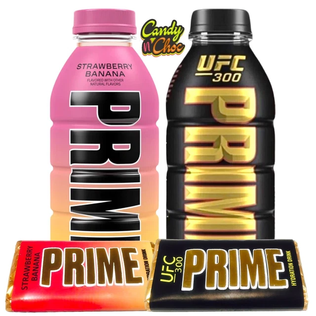 PRIME HYDRATION UFC 300 & Strawberry Banana Rare New Flavour ...