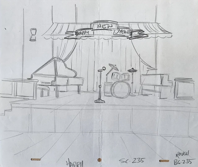 RARE SIMPSONS TV Show Original Background Animation Art Cel Drawing ...