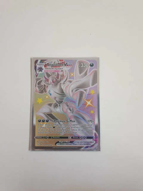 CARTE POKÉMON ANGOLIATH Vmax Shiny SV117/SV122 Destinées Radieuses FR ...