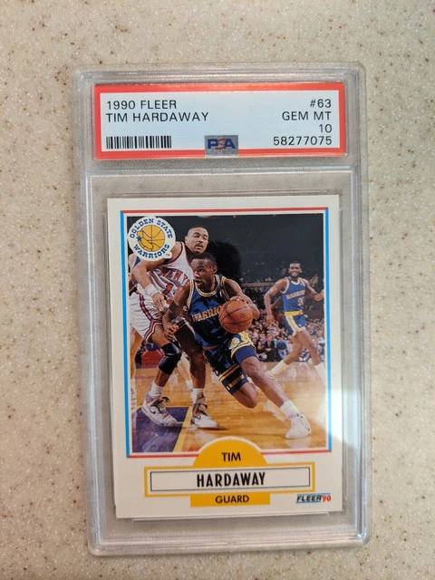 1990 FLEER NBA Basketball Tim Hardaway #63 Carte Recrue Hof Psa 10 ...