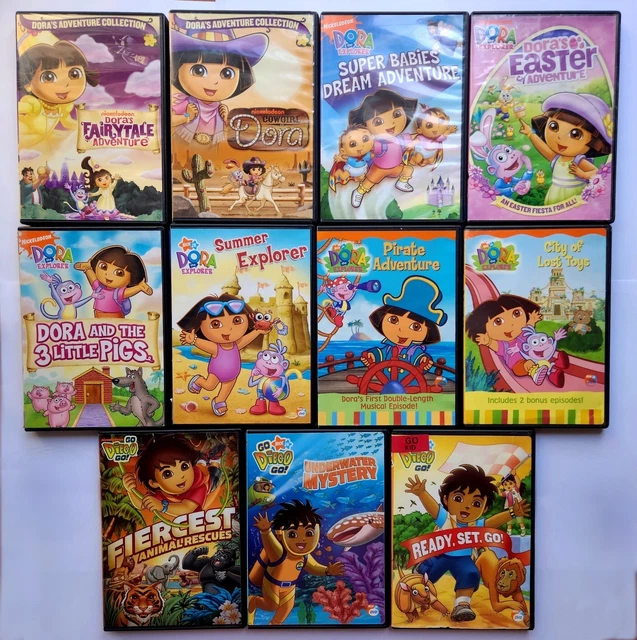 DORA THE EXPLORER & Go Diego Go DVDs Nick Jr. Children's Kids Set- Lot ...