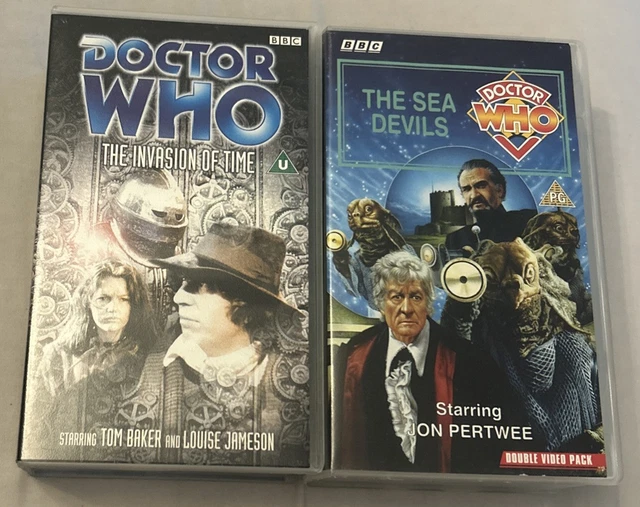 DOCTOR WHO BBC Vhs Double Pack Video X2 / The Sea Devils / Invasion Of ...