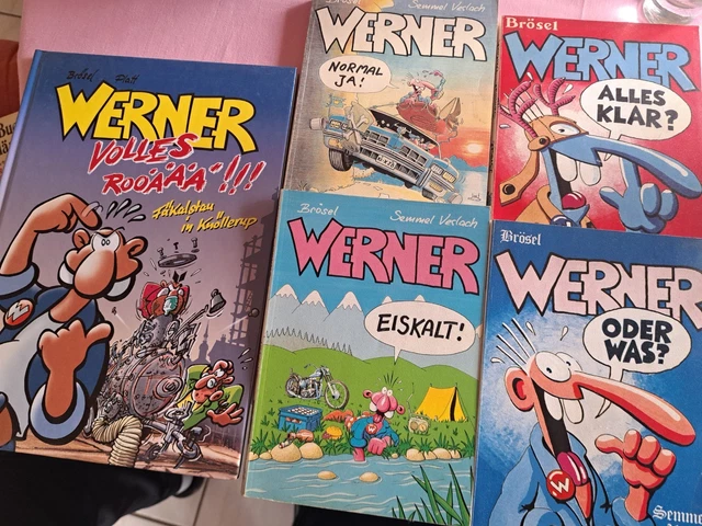 5 X BRÖSEL - Werner Bücher - 4 x Taschenbuch + 1 x Hard Cover, sehr ...