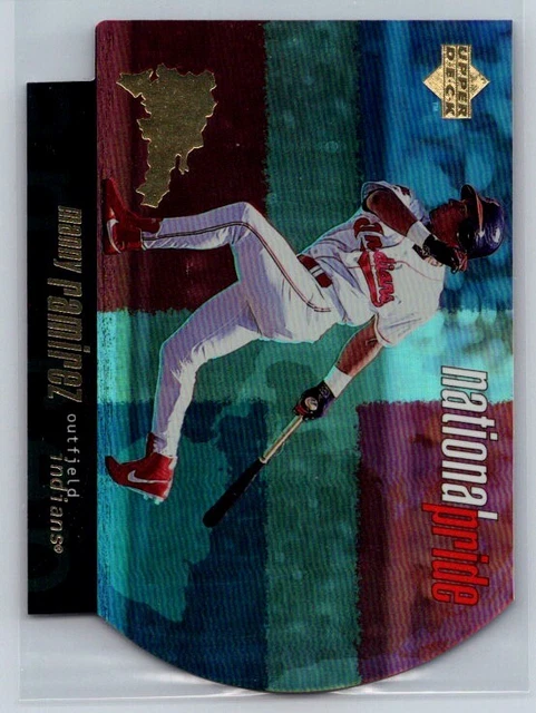 1998 UPPER DECK #NP9 Manny Ramirez National Pride Die-Cut Cleveland ...