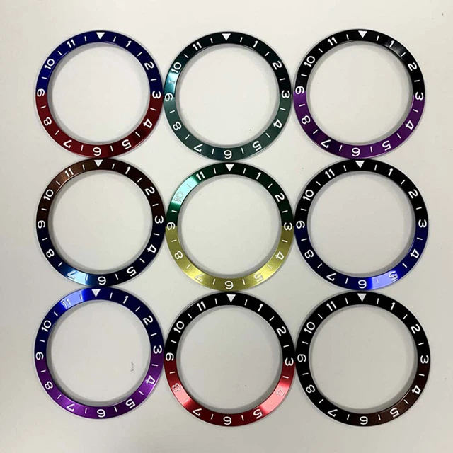 38MM OBLIQUE BEZEL GMT1-11 Font Watch Bezel Replacement for 40mm Watch ...