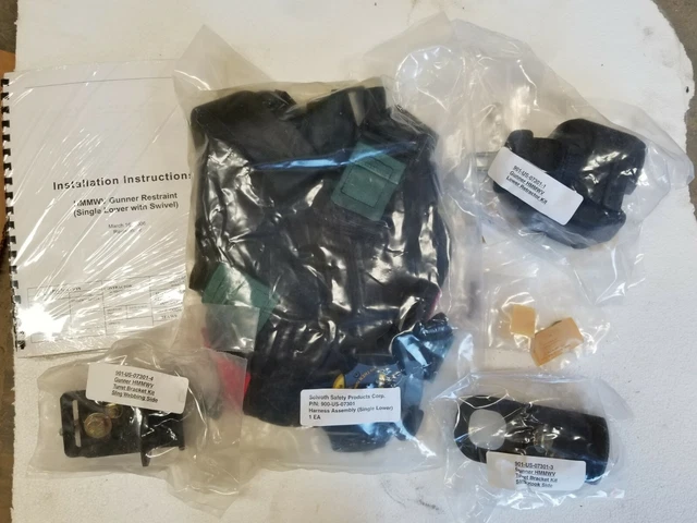 HUMVEE HMMWV TURRET Sling Support Kit Gunner Restraint Single Lower ...