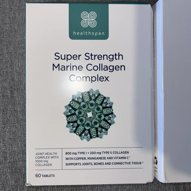 HEALTHSPAN SUPER STRENGTH Marine Collagen Complex 60 Tablets £11.12 ...
