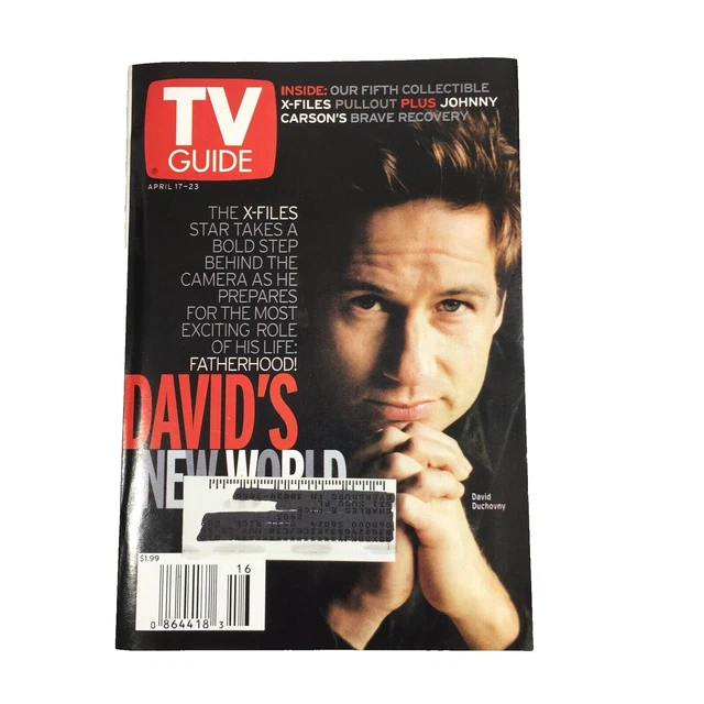 VINTAGE 1999 APRIL 17-23 TV Guide - David Duchovny of X-Files on Cover ...