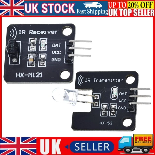 DIGITAL 38KHZ IR Transmitter and Receiver Sensor Module Kit for Arduino ...
