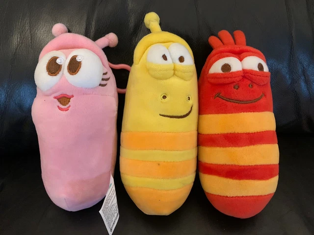 RARE SET OF Larva Soft Toy Key rings Red Yellow Pink £30.00 - PicClick UK