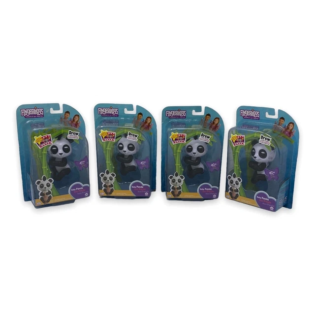 WOWWEE FINGERLINGS INTERACTIVE Drew Baby Panda Black and White NEW (Lot ...