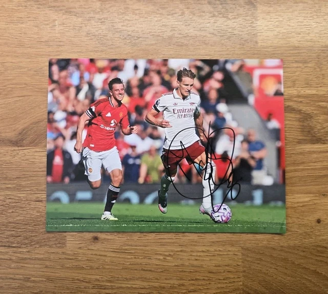 MARTIN ODEGAARD #8 Personally Signed Arsenal 2025-26 season 7"x5 ...