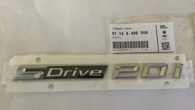 BMW GENUINE S DRIVE 20i badge emblem for X1, X2 models, part no ...