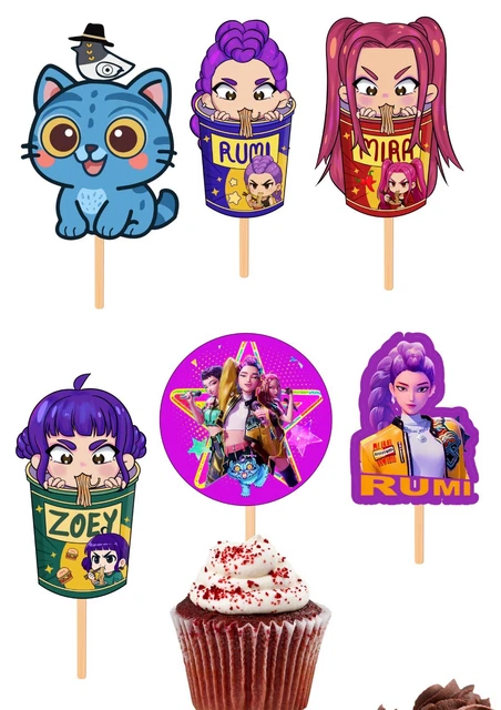 Kpop Demon Hunters Birthday Decorations Huntrix Rumi Mira Zoey Jinu ...