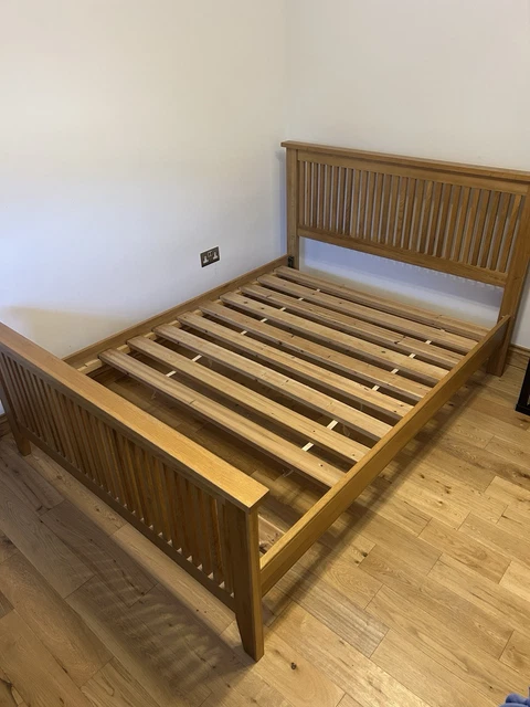 OAK WOOD DOUBLE Bed Frame Solid £135.90 - PicClick UK