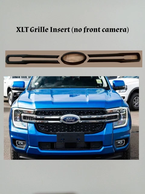 FORD RANGER NEXT-GEN XLT Grille INSERT Matte Black/no camera hole, fit ...