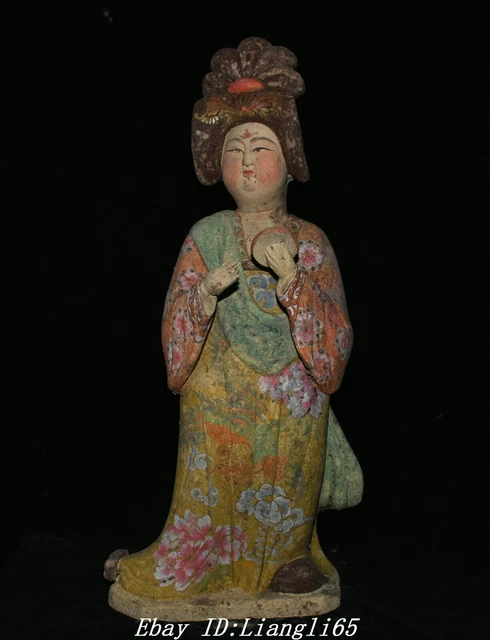 OLD TANG SANCAI Pottery Painting Phoenix Peony Beauty Musical ...