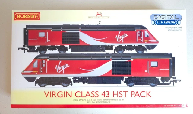 HORNBY R3390TTS VIRGIN West Coast Class 43 HST Train Pack DCC TTS SOUND OO GAUGE £330.00 ...