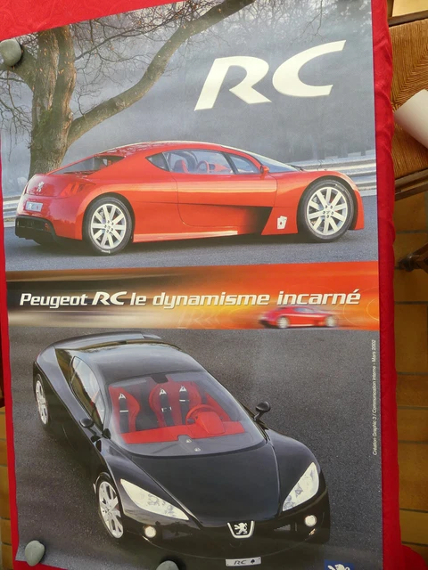 RARE AFFICHE POSTER concept car PEUGEOT RC dimensions 1200 x 800 mm EUR ...